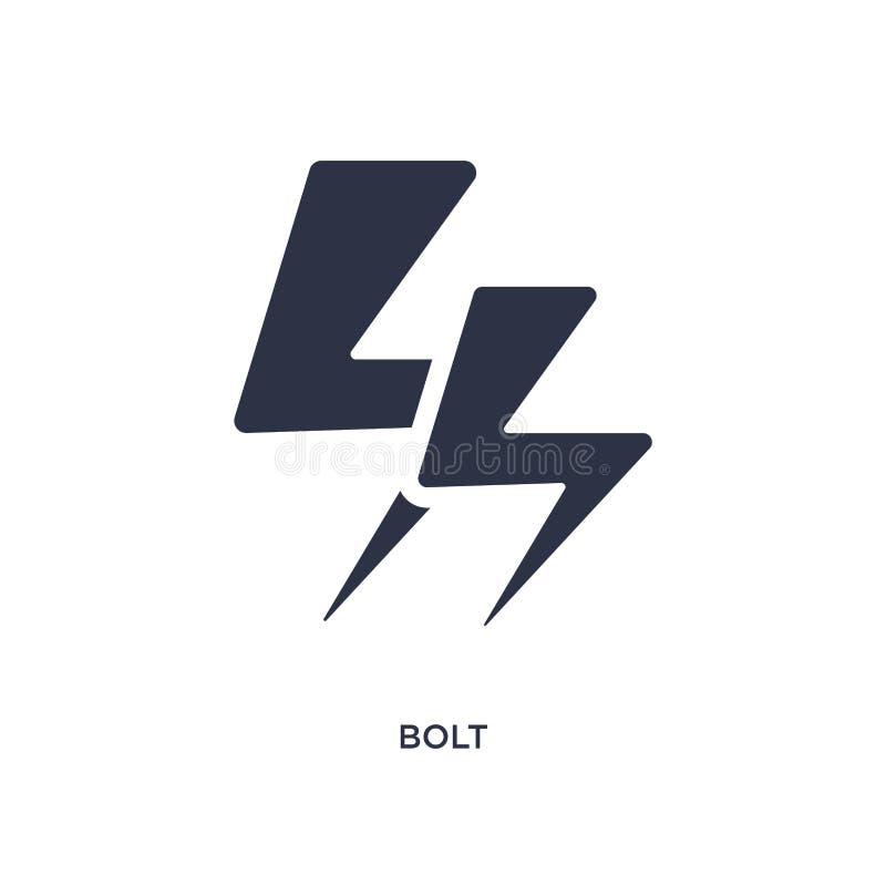 Bolt Icon on White Background. Simple Element Illustration from Weather ...