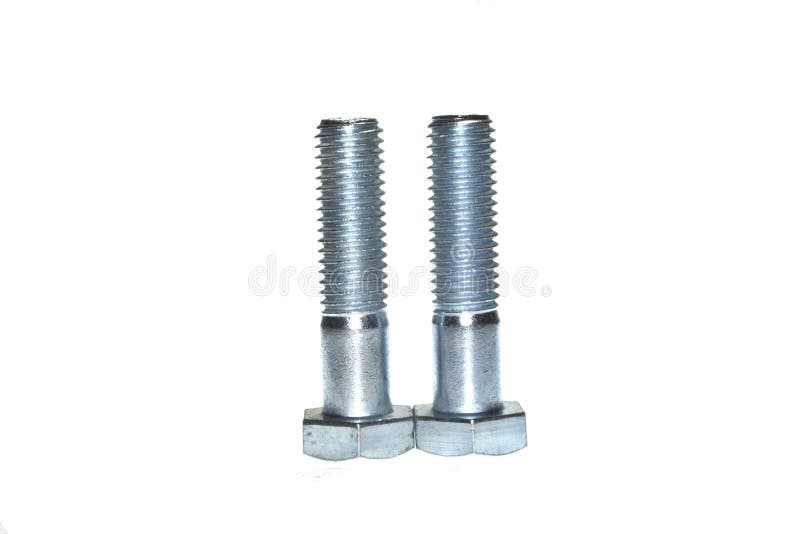 Bolt Isolated on White Background Stock Image - Image of fastener ...