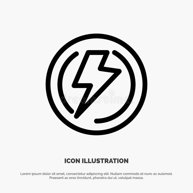Bolt, Light, Voltage, Industry, Power Line Icon Vector Stock Vector ...