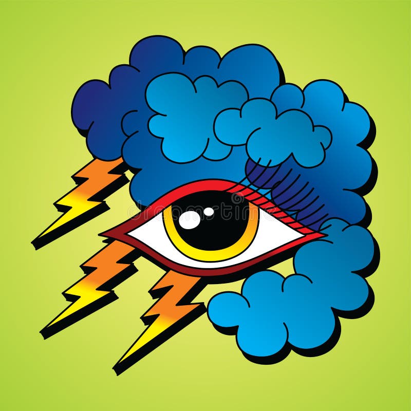 Bolt Lightning Eye Symbol Theme Stock Vector - Illustration of graphic ...