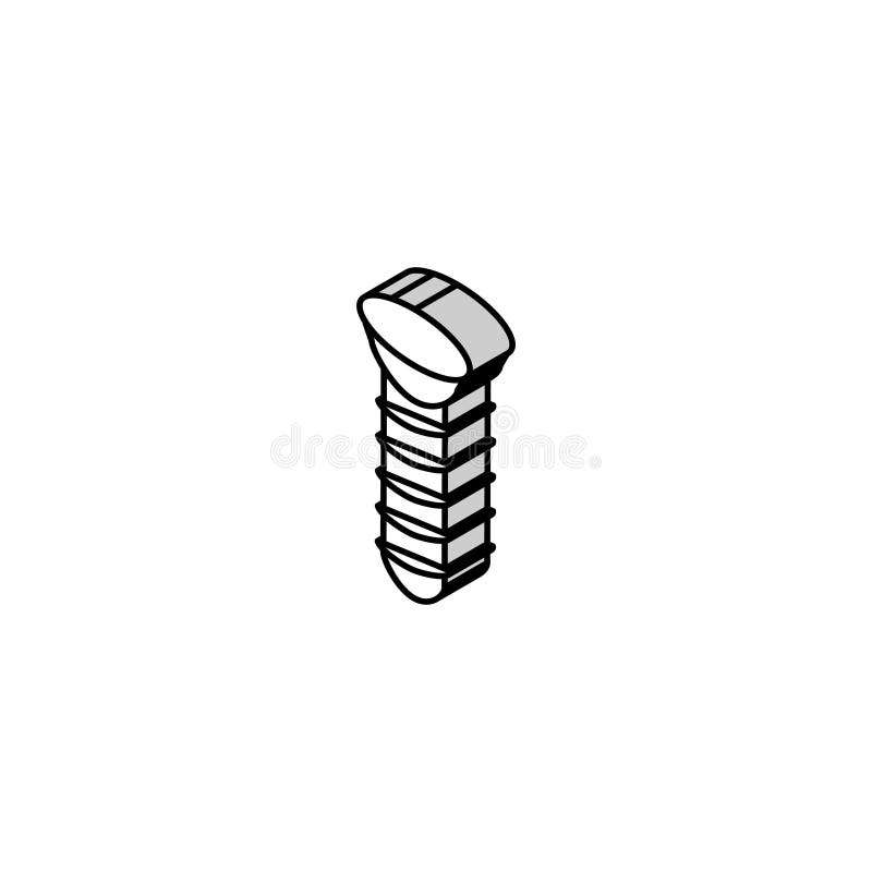 Bolt Metal Assembly Isometric Icon Vector Illustration Stock Vector ...