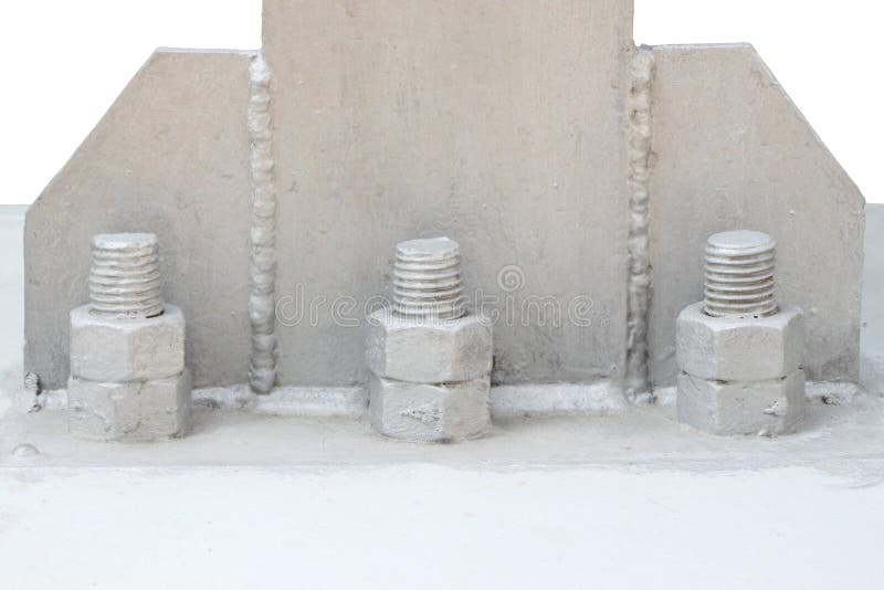 Bolt and Nut of Base Pillar. Stock Photo - Image of pillar, structure ...