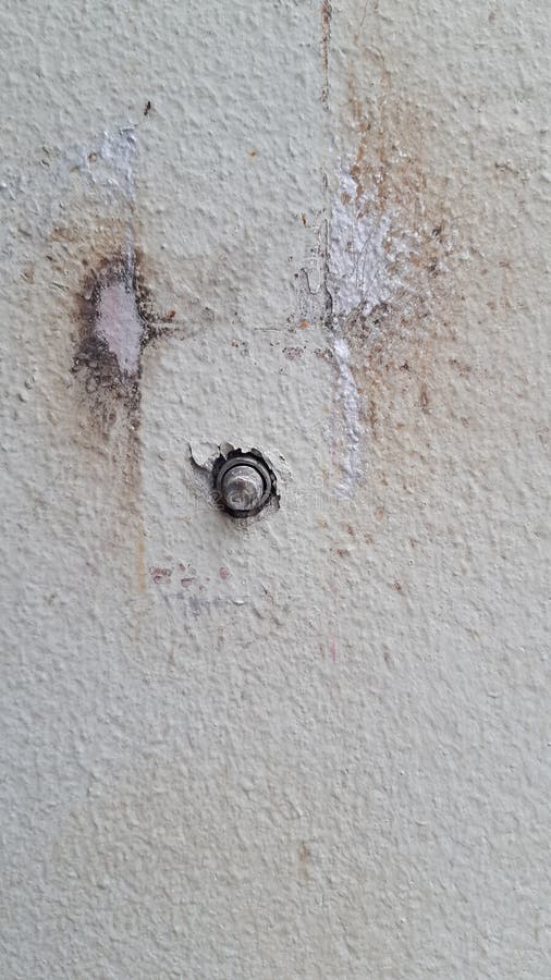 Bolt and Nut on the Concrete Wall. Stock Image - Image of canvas ...