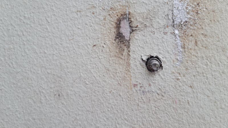 Bolt and Nut on the Concrete Wall. Stock Photo - Image of texture ...