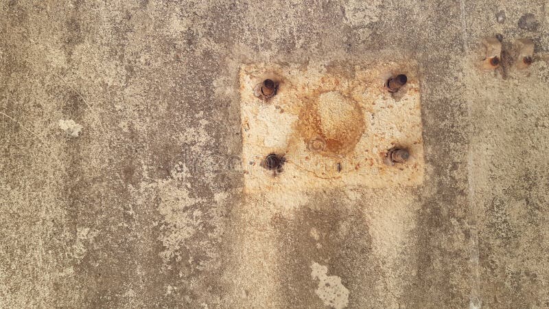 Bolt and Nut on Concrete Wall. Stock Photo - Image of bolt, repair ...