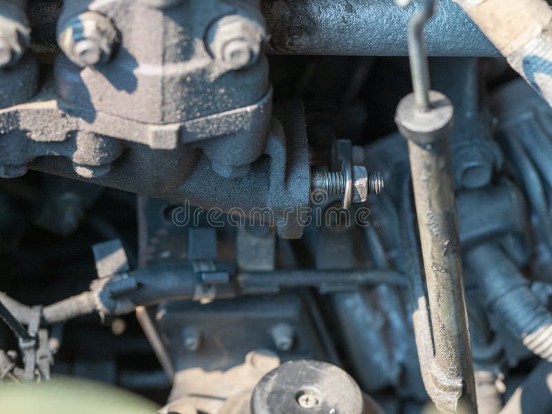 Bolt and Nut in Engine Room of Deisel Car Stock Image - Image of auto ...