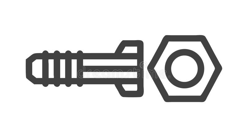 Bolt and Nut Fastener Hardware Tool Icon, Assembly, Repair, Vector ...