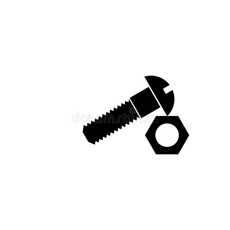 Bolt Nut Icon stock illustration. Illustration of tool - 194533604