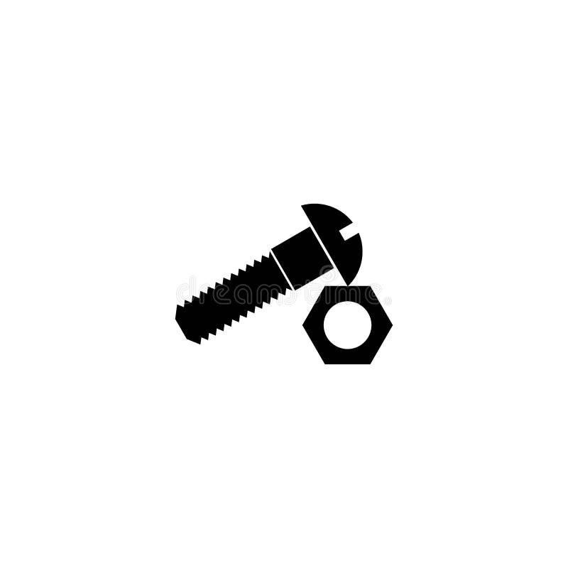 Bolt Nut Icon stock vector. Illustration of symbol, exactness - 194533670