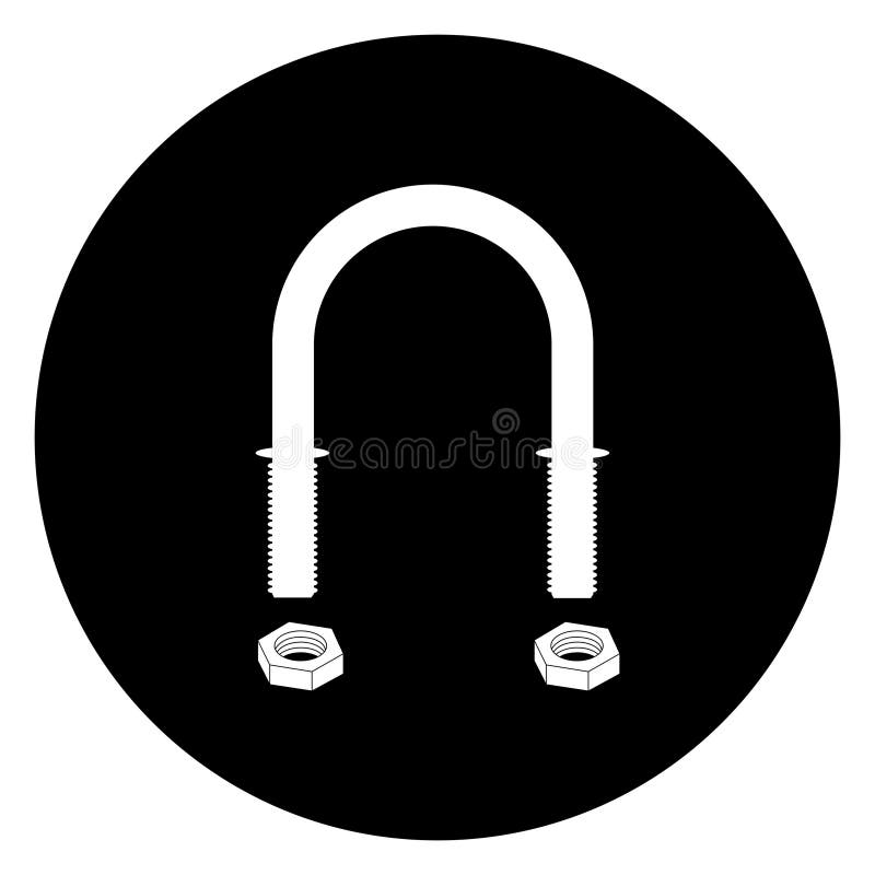 Bolt and Nut Icon Simple Design Stock Vector - Illustration of black ...