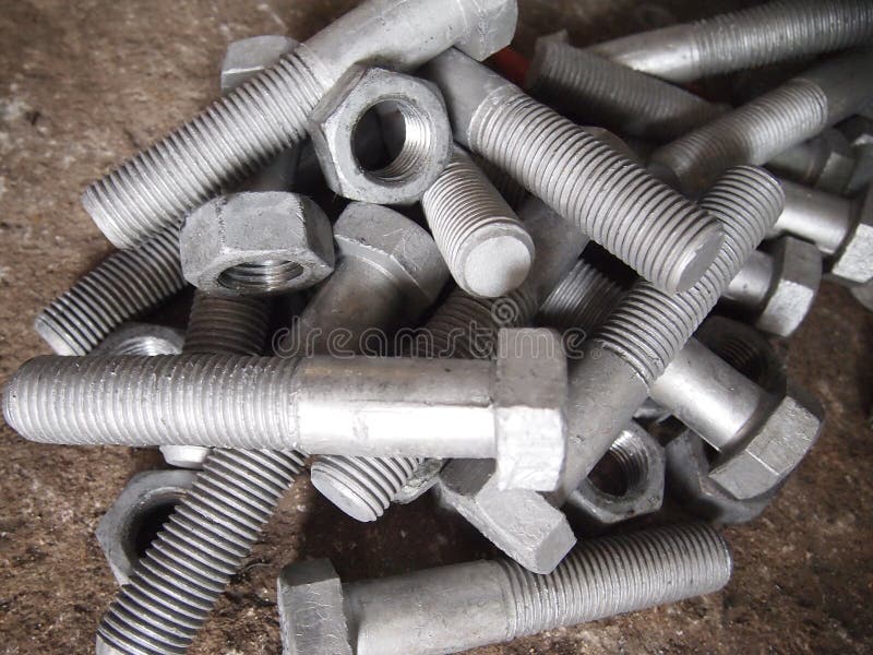 Bolt nut steel industries stock image. Image of textured - 123502935