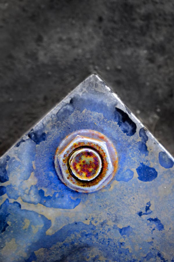 Bolt and Nut Security Metal To Ground Strong Stock Photo - Image of ...