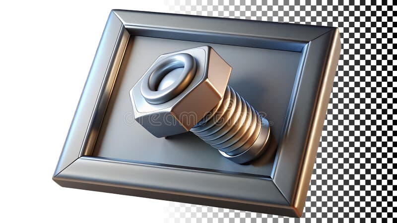 Bolt and Nut Silver, Mechanical Part, Industrial Element, Technical ...