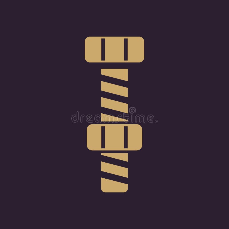 The Bolt with Nut Stranded Icon. Symbol Stock Vector - Illustration of ...