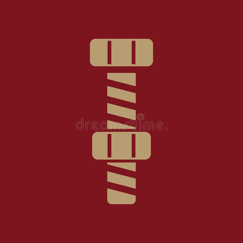 The Bolt with Nut Stranded Icon. Symbol Stock Vector - Illustration of ...