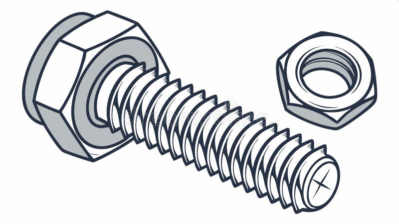 Bolt and Nuts Hardware, Construction Vector Design Illustration ...
