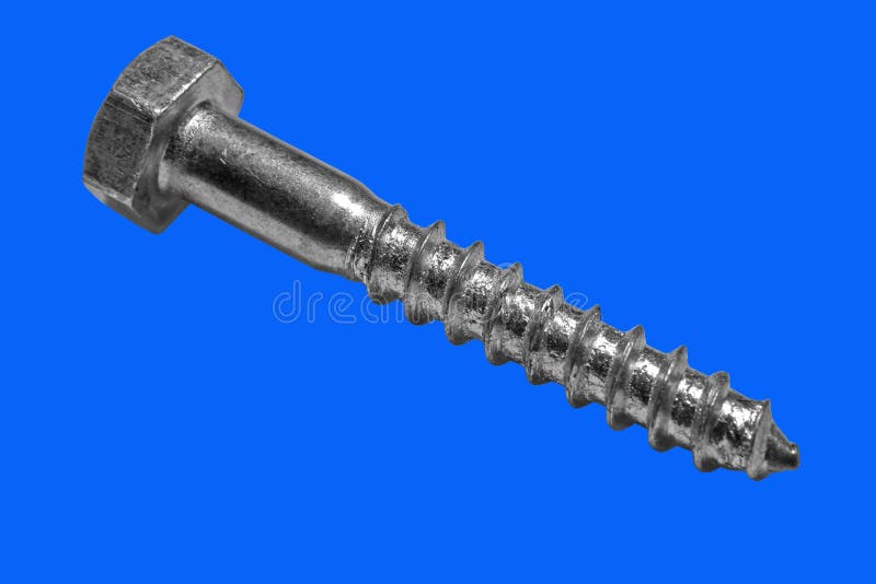 Bolt screw. stock image. Image of stainless, blue, gray - 17378371