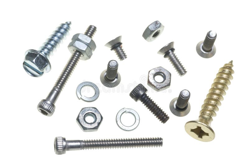Bolts and nuts stock photo. Image of hexagon, industrial - 1232540