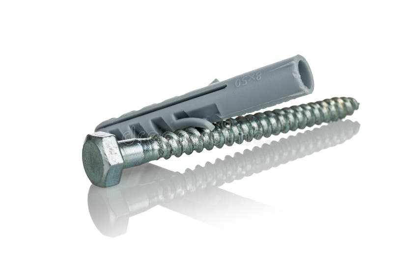 Bolt Self-tapping for Connecting Fastener Elements Isolated on a White ...