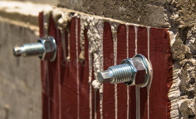 Bolt and steel plate stock image. Image of rusty, detail - 119668959