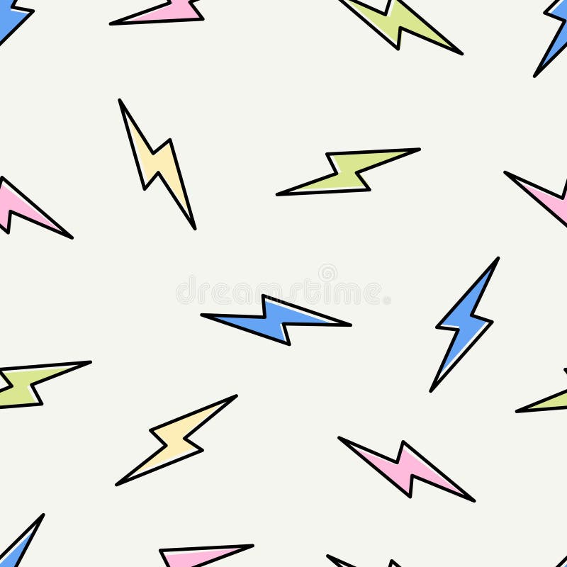Bolt or ThunBolt or Thunder Design Seamless Repeat Pattern Vector.der ...