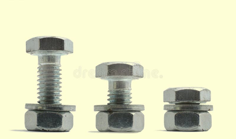 Bolt washer and nut 4 stock image. Image of adjustable - 71351409