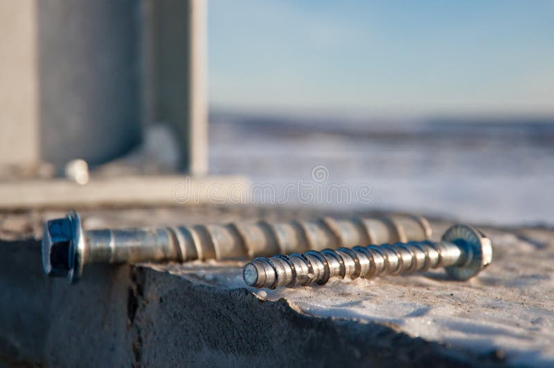 Bolted Connection, Sealing Connection. Of The Anchor Bolts For ...