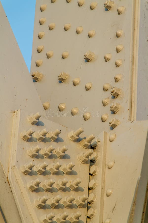 Bolted Supports on a Steel Frame Bridge. Stock Photo - Image of ...