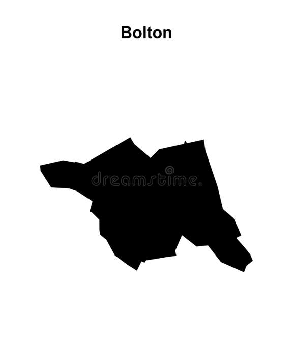 Bolton outline map stock vector. Illustration of county - 360360997