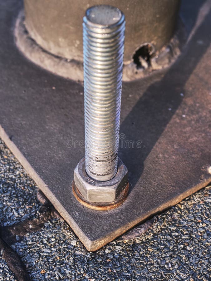 Bolts Base Select Focus. Bridge Support Anchor Stock Photo - Image of ...