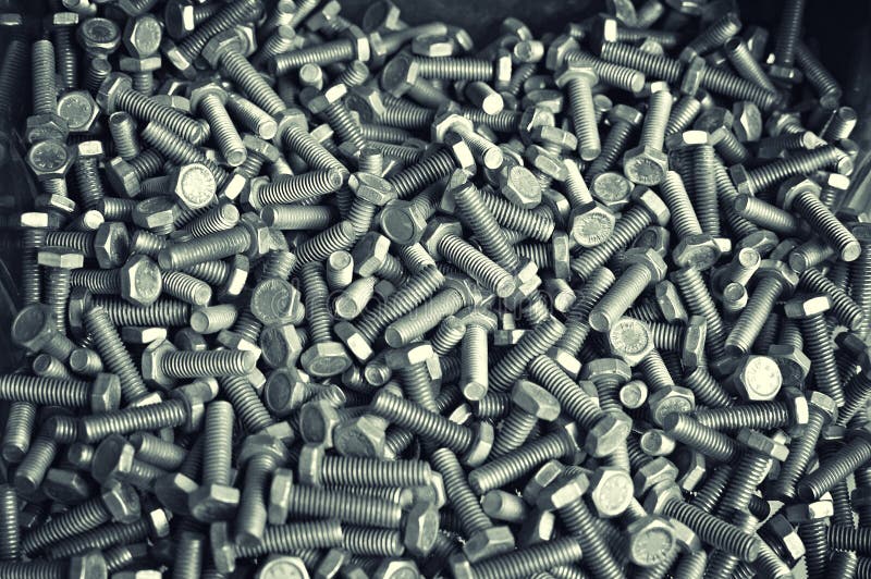 Bolts in box stock photo. Image of threaded, shiny, construction - 30864512