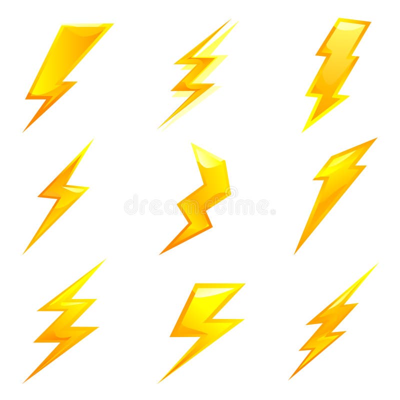 Bolts kraftig blixt vektor illustrationer. Illustration av exponering ...