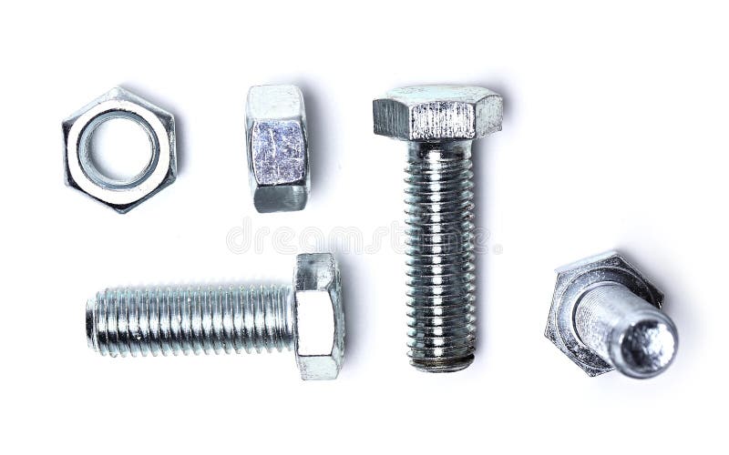 Small steel nuts and bolts stock image. Image of bolts - 28865401