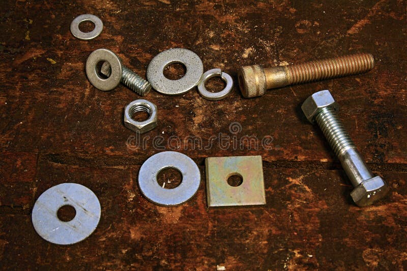 Bolts stock image. Image of iron, table, steel, wood - 30756839