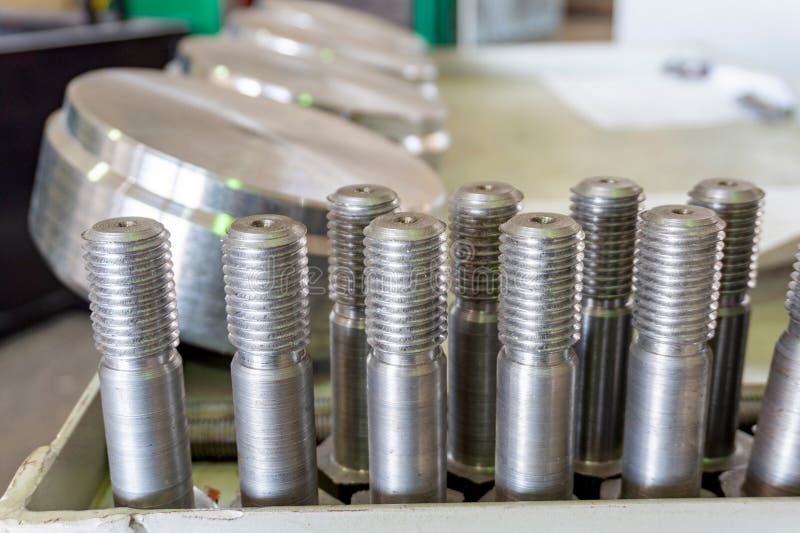 Bolts and Parts after Turning on the Rack Stock Photo - Image of ...