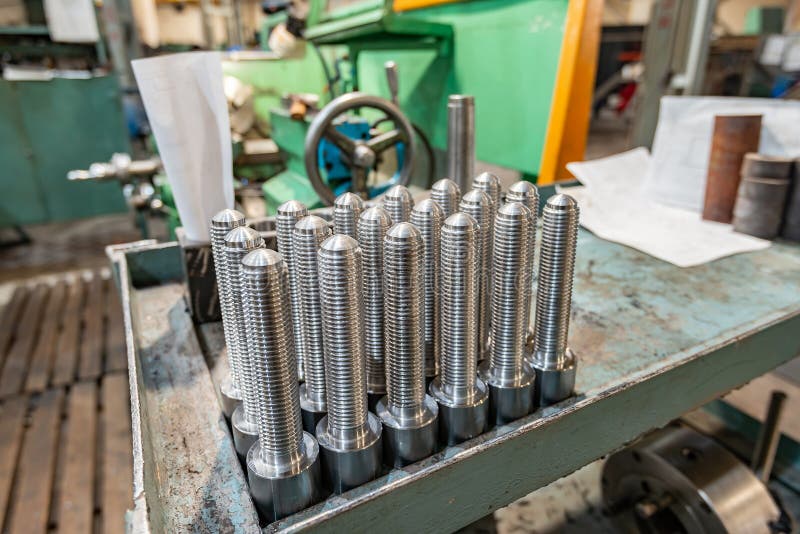 Bolts and Screws with Drawings after Manufacturing on a Lathe in ...
