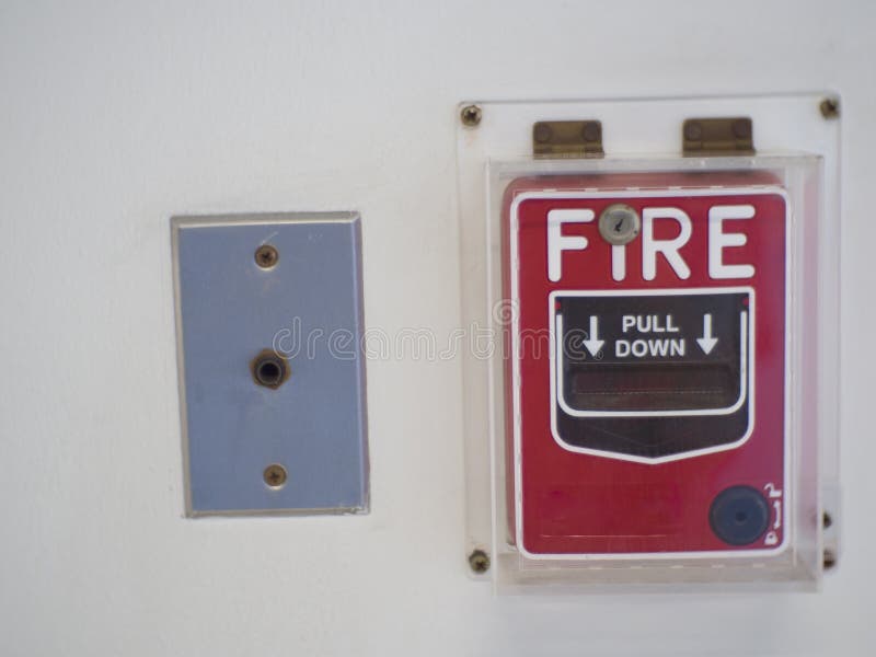 Bolts Used To Pull when a Fire Occurs in a Building Stock Image - Image ...