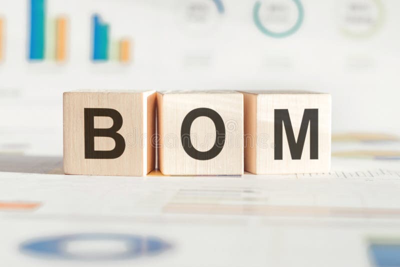 BOM Bill of Materials Symbol. Concept Words BOM Bill of Materials on ...