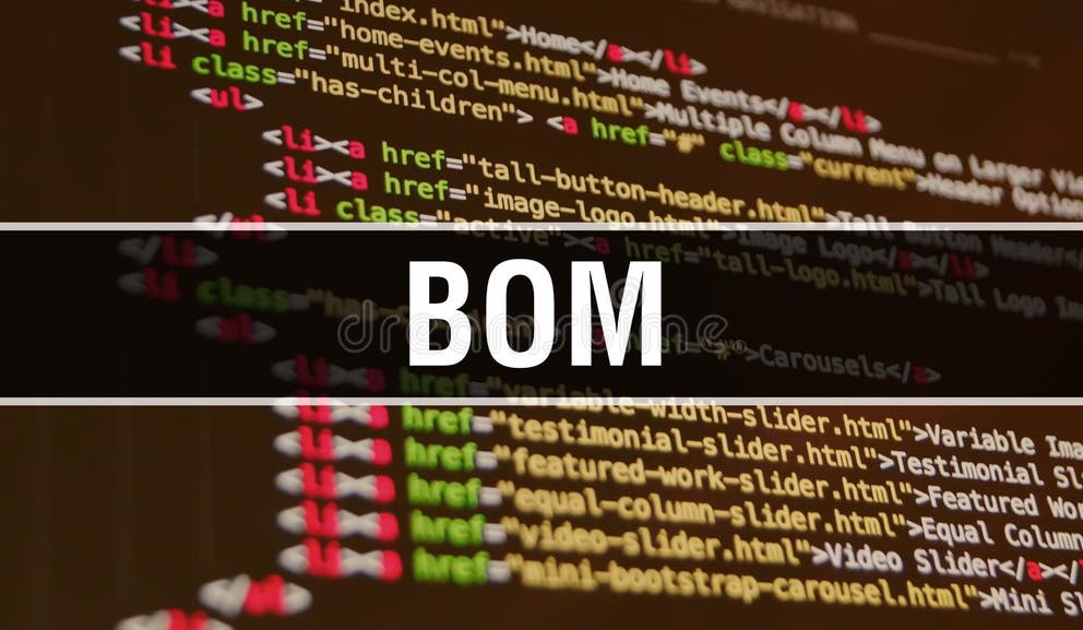 BOM Concept Illustration Using Code for Developing Programs and App ...