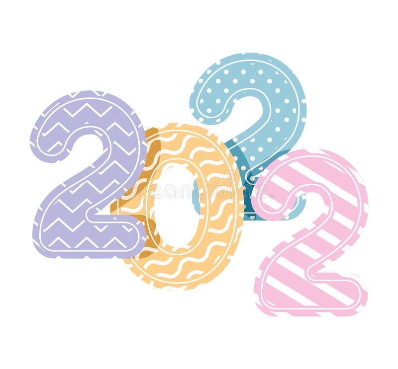 Bom design para 2022 anos ilustração do vetor. Ilustração de data ...