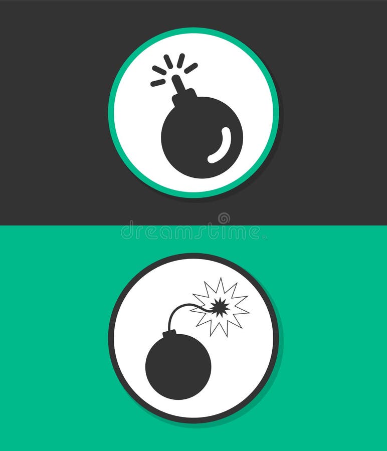 Bom Eenvoudig Pictogram En Eenvoudig Plat Symbool Voor Het Mobiele Logo ...