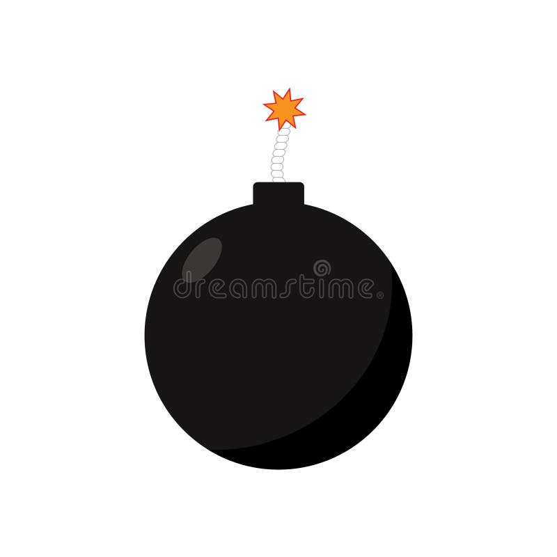 Bom Vlakke Pictogrammen Bommen En Explosievenpictogrammen Vector ...