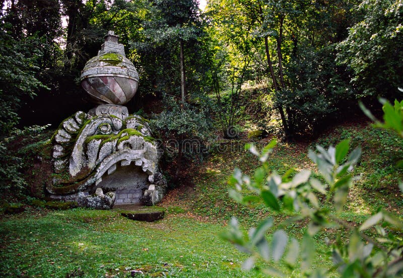 The Ogre Statue Bomarzo, Italy Stock Photo - Image of landmark, italian ...
