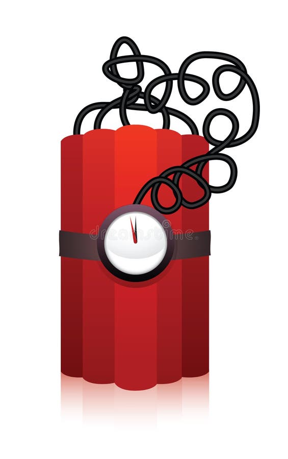 Time Bomb Vector Illustration Stock Vector - Illustration of vector ...