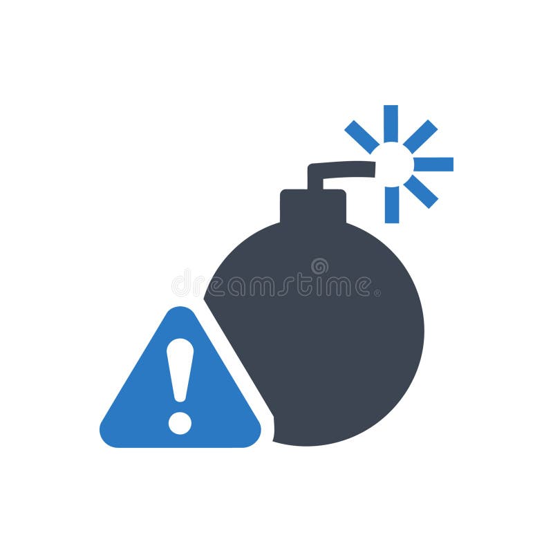 Bomb Alert Icon stock vector. Illustration of safety - 361752738