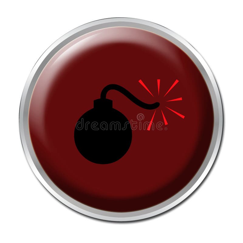 Bomb Button stock illustration. Illustration of explode - 2782204
