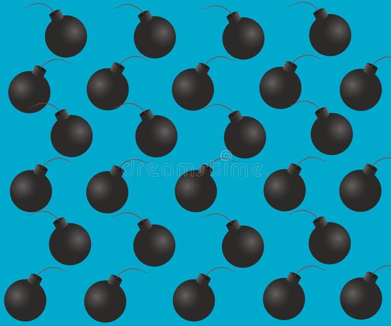 BOMB Cartoon Icon , Bomb Ready To Explode Background Stock Vector ...