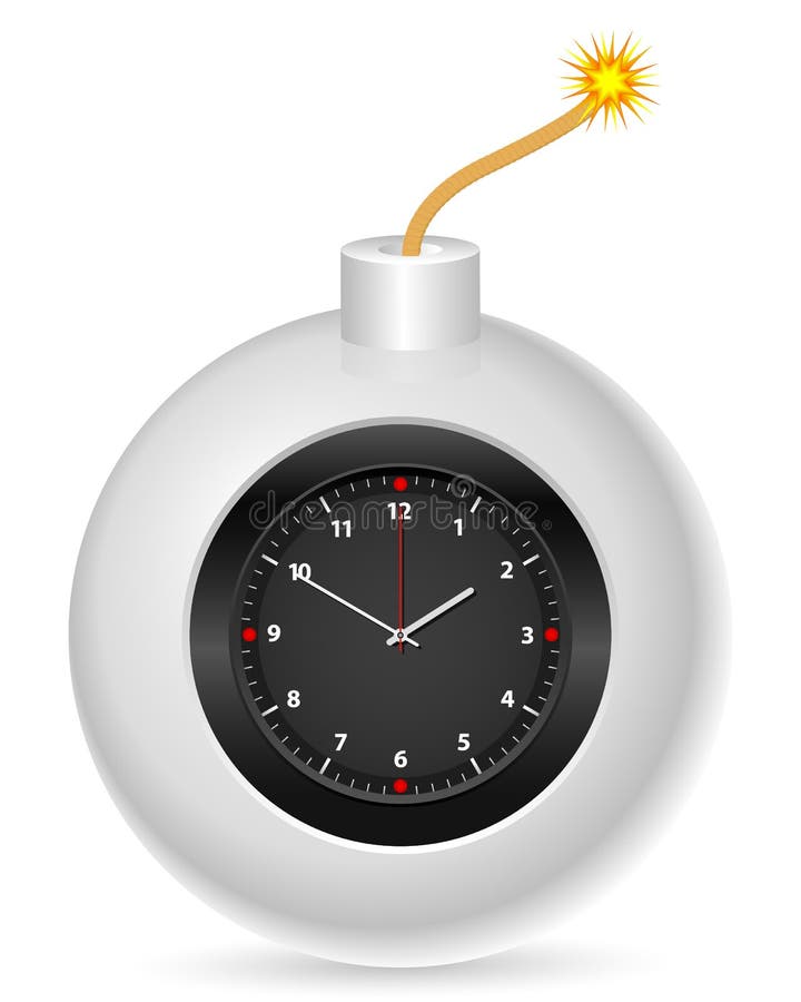 Bomb With Clock Timer 3D. Countdown Stock Illustration - Illustration ...