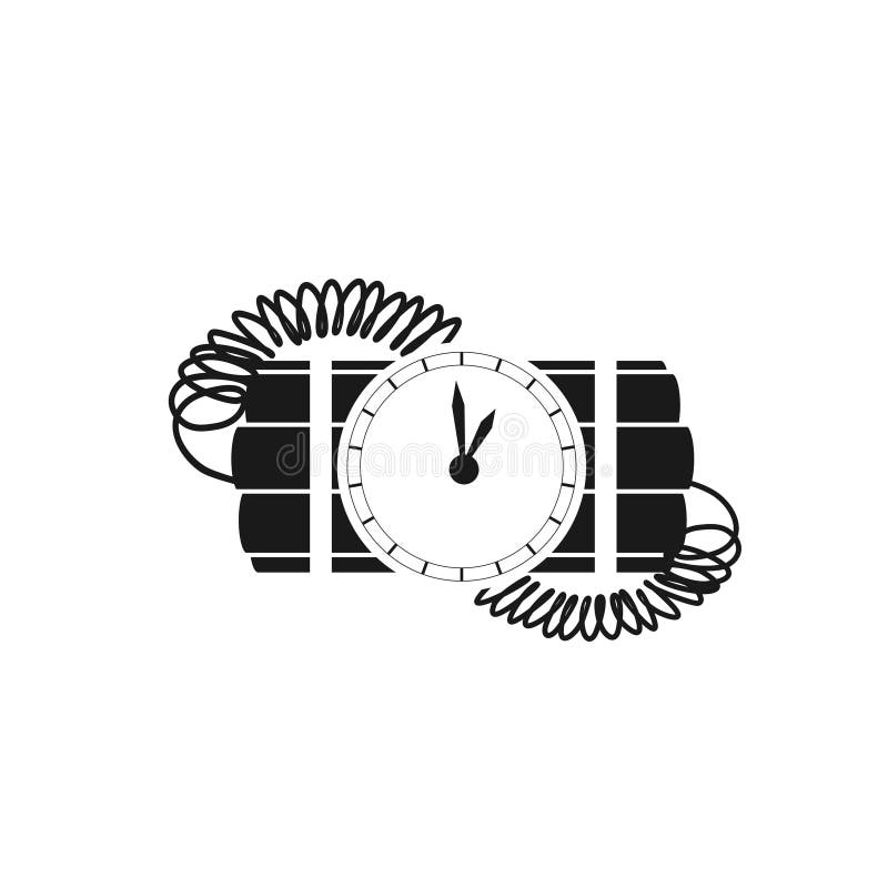 Bomb with clock timer stock vector. Illustration of terror - 85388550