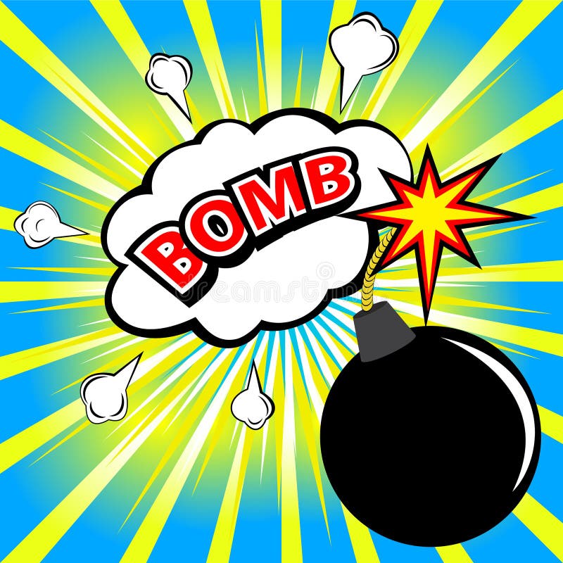 BOMB! Comic Speech Bubble, Cartoon. Stock Vector - Illustration of book ...
